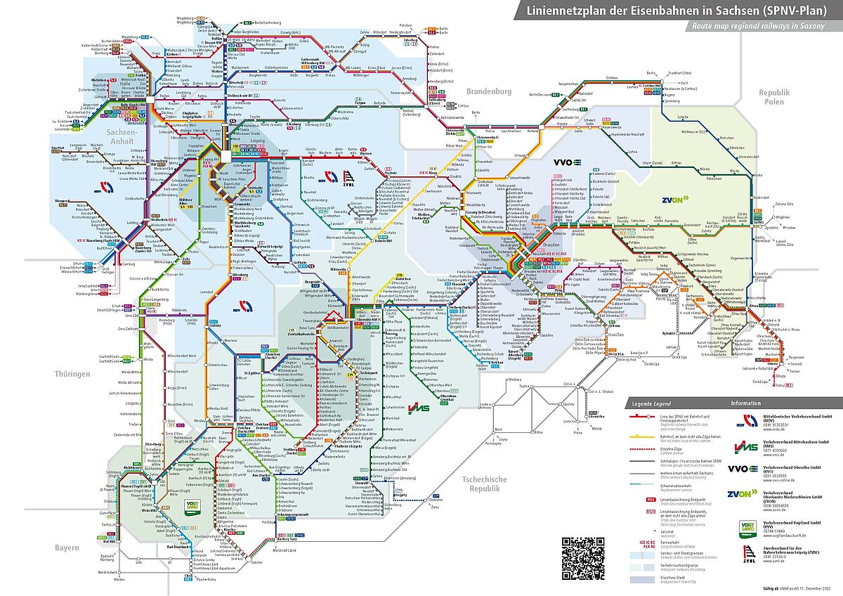 Eine Karte für alle Bahnstrecken in ganz Sachsen